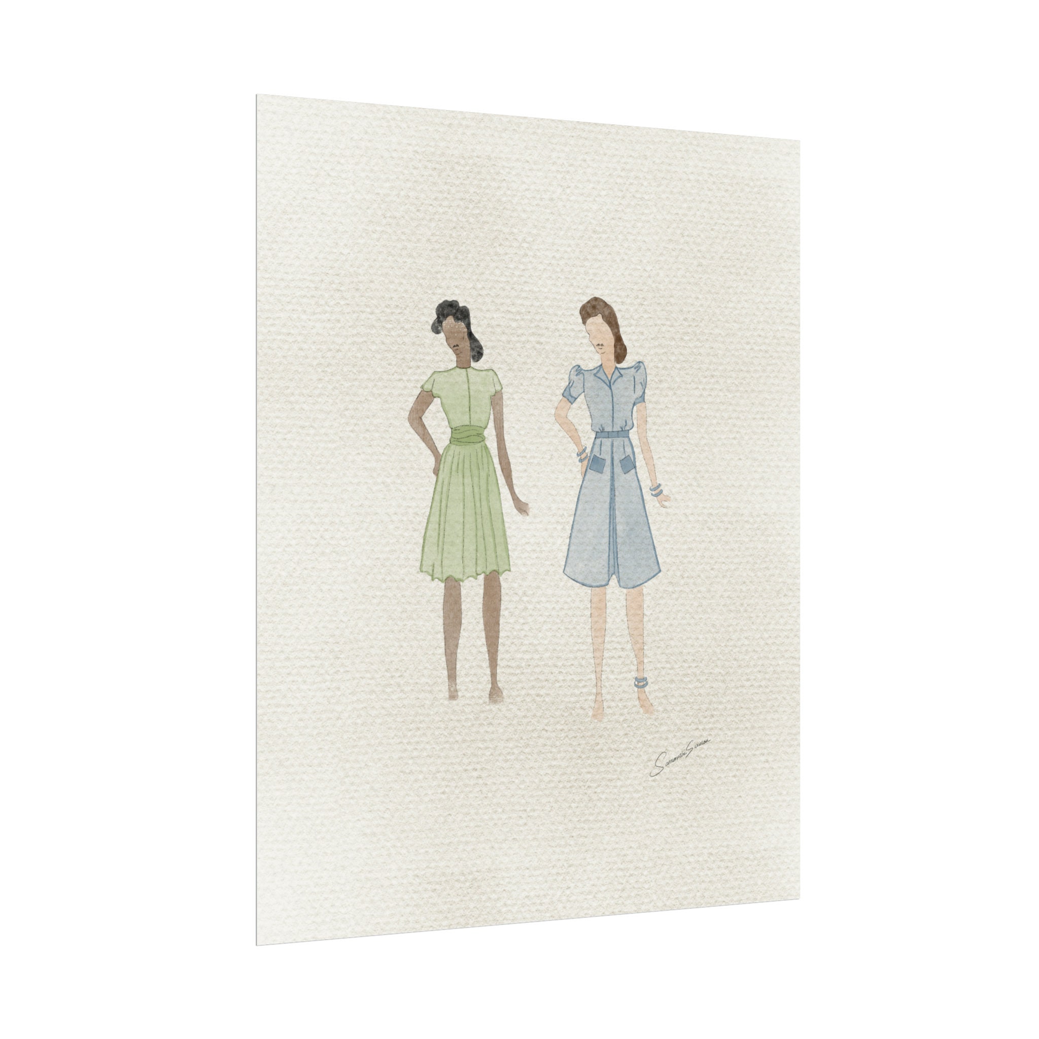 1940s Fashion Figured Coquette Room Decor Aesthetic Coquette Prints ...