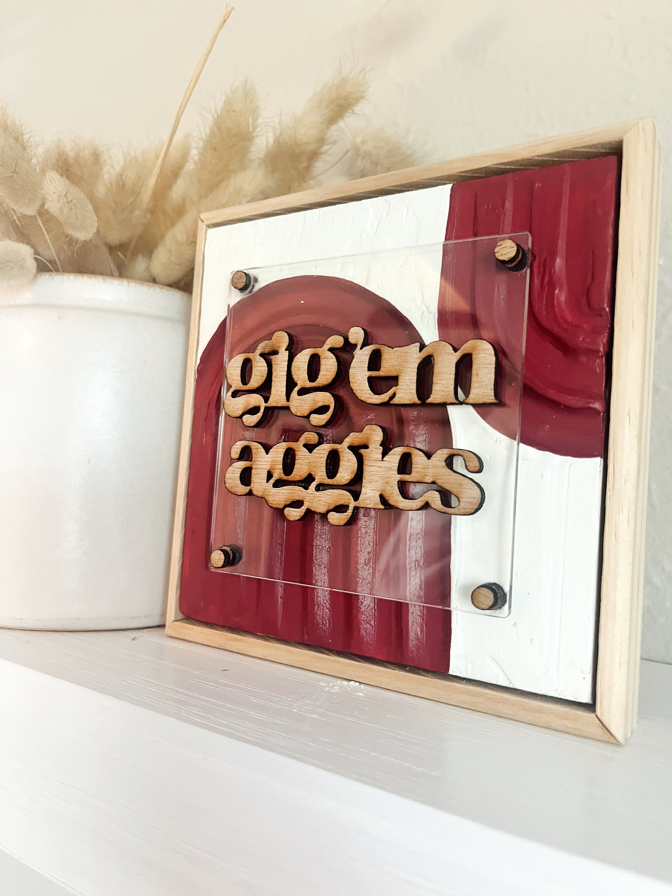 College Texture Art Signs, Team Texture Sign, Customized College or ...