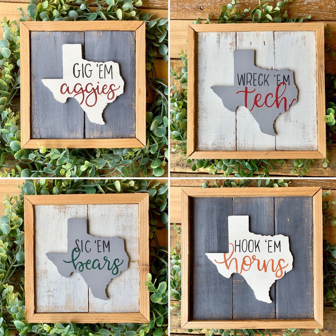 Framed College Wood Signs - CUSTOMIZABLE - Etsy