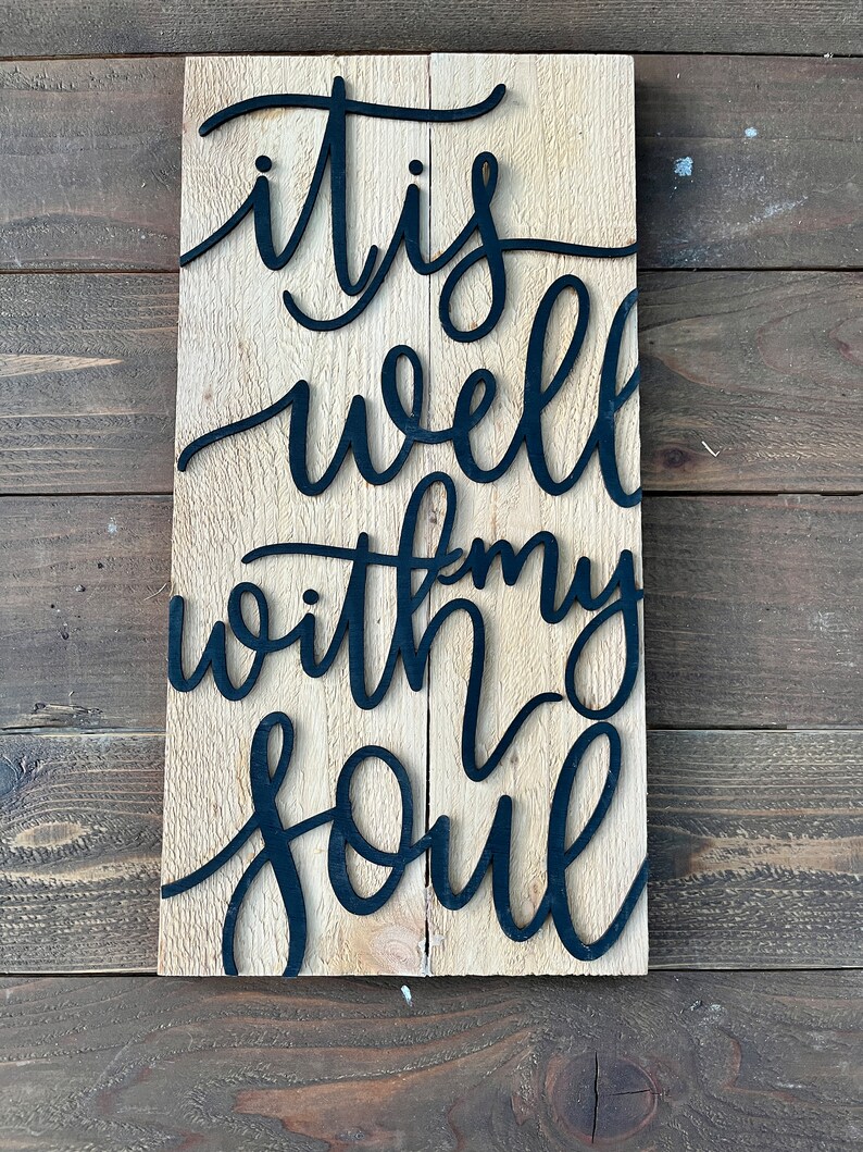 IT IS WELL Sign, It is Well With My Soul, Farmhouse Sign, Modern ...