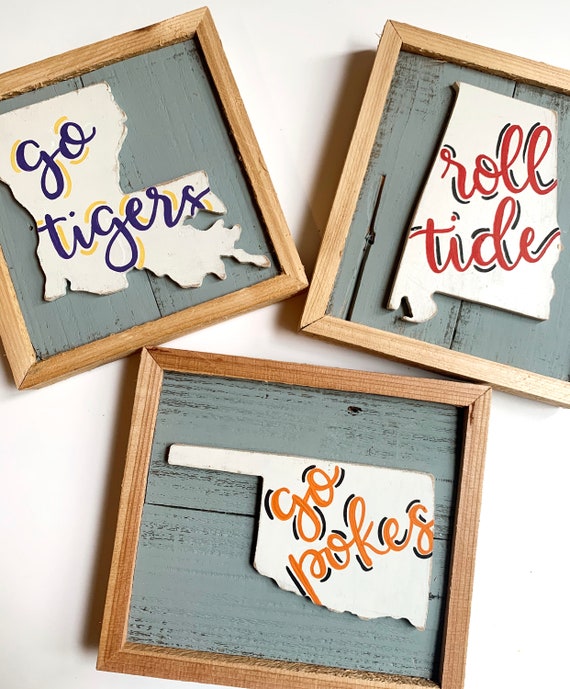 College Wood Signs Customized College University Wood Signs - Etsy