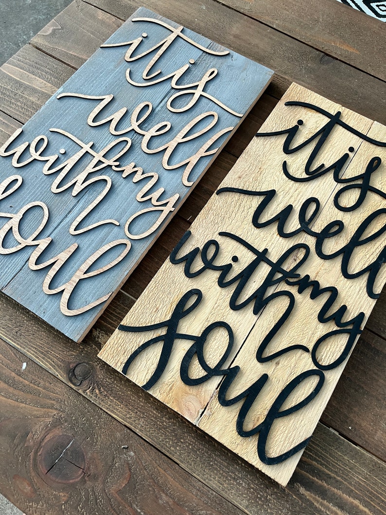 IT IS WELL Sign, It is Well With My Soul, Farmhouse Sign, Modern ...