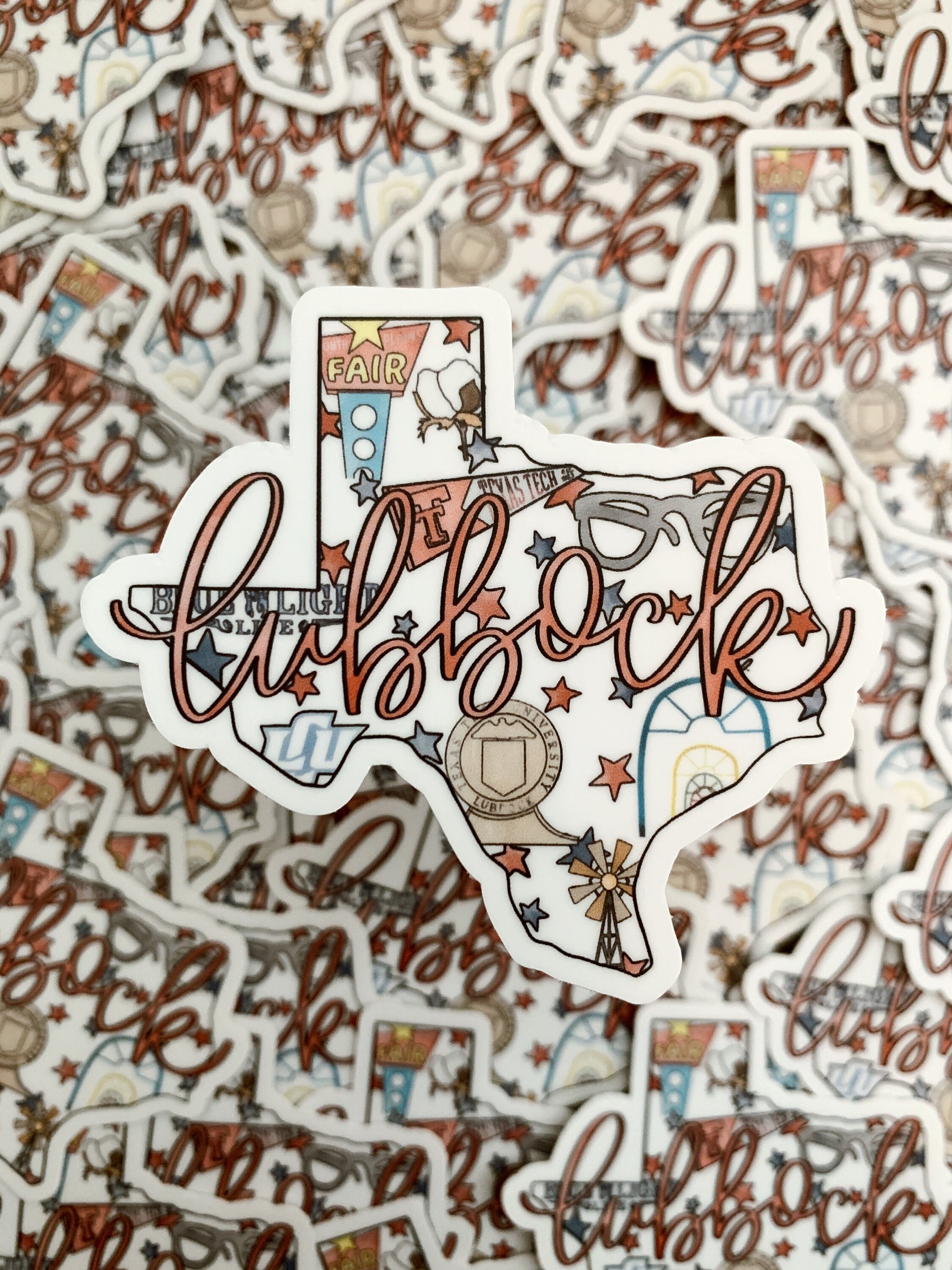Lubbock Texas Sticker State Sticker State Sticker Texas | Etsy