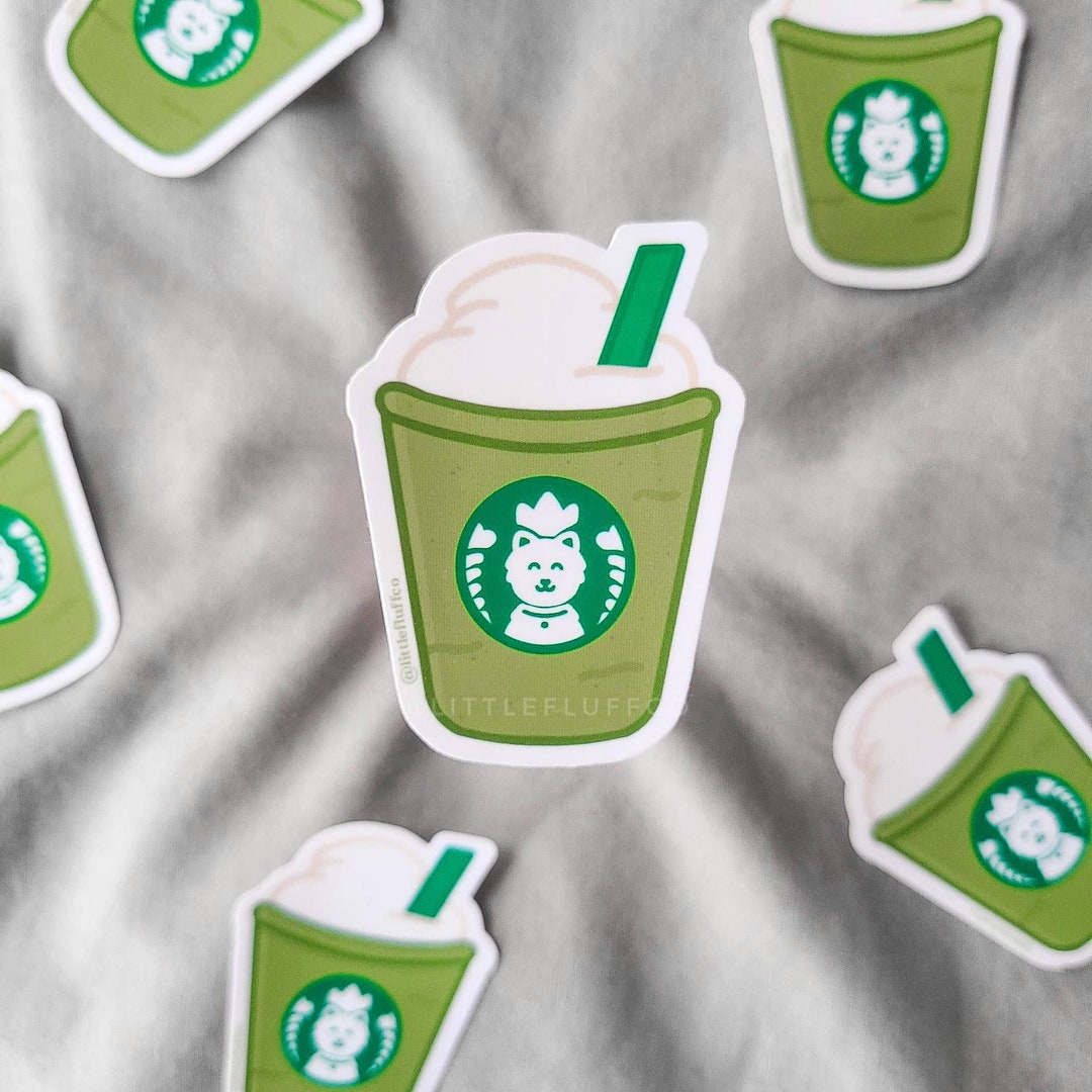 Matcha Green Tea Sticker Matcha Creme Drink Sticker Laptop - Etsy