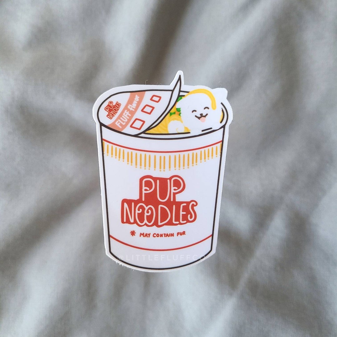 Pup Noodles Sticker, Cup Noodle Sticker, Ramen, Japanese Snack, Asian ...
