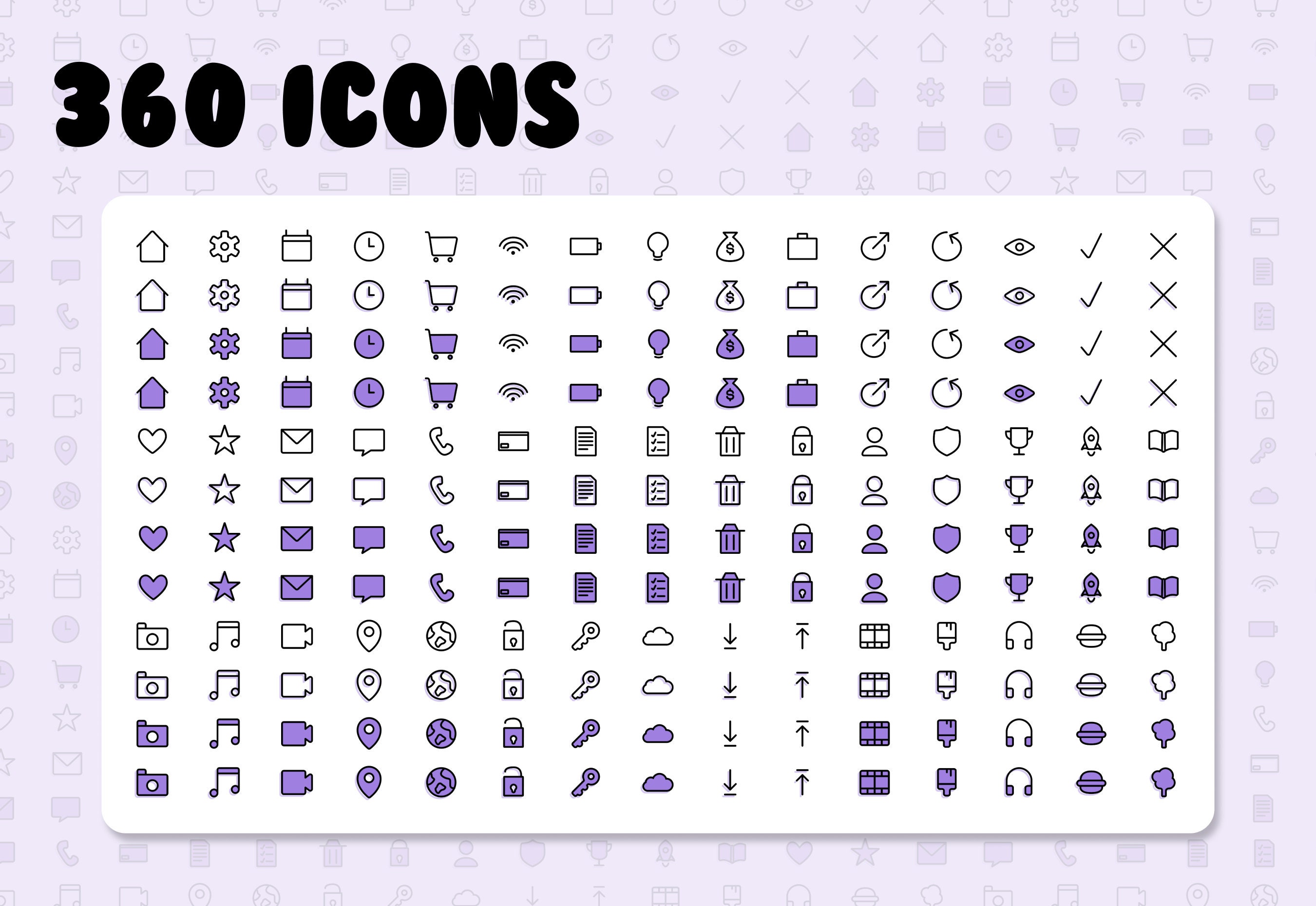 360 Digital Icon Stickers Clear Stickers Functional Stickers Tiny Cute ...