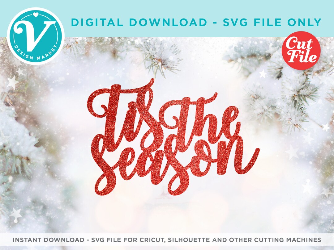 Christmas SVG File for Cricut | Tis the Season DIY Christmas Ornament ...