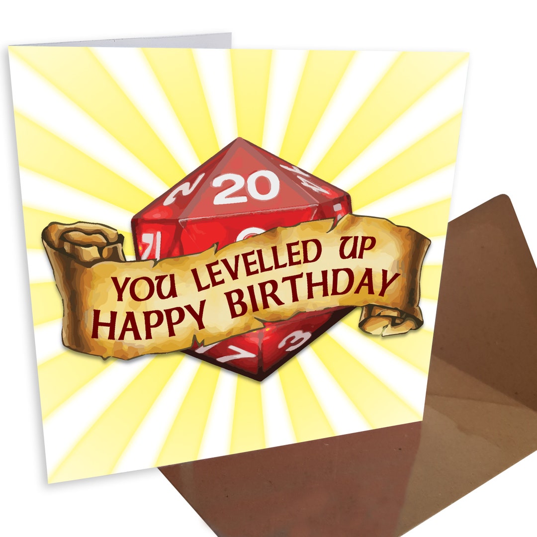 You Levelled up Happy Birthday - Etsy UK