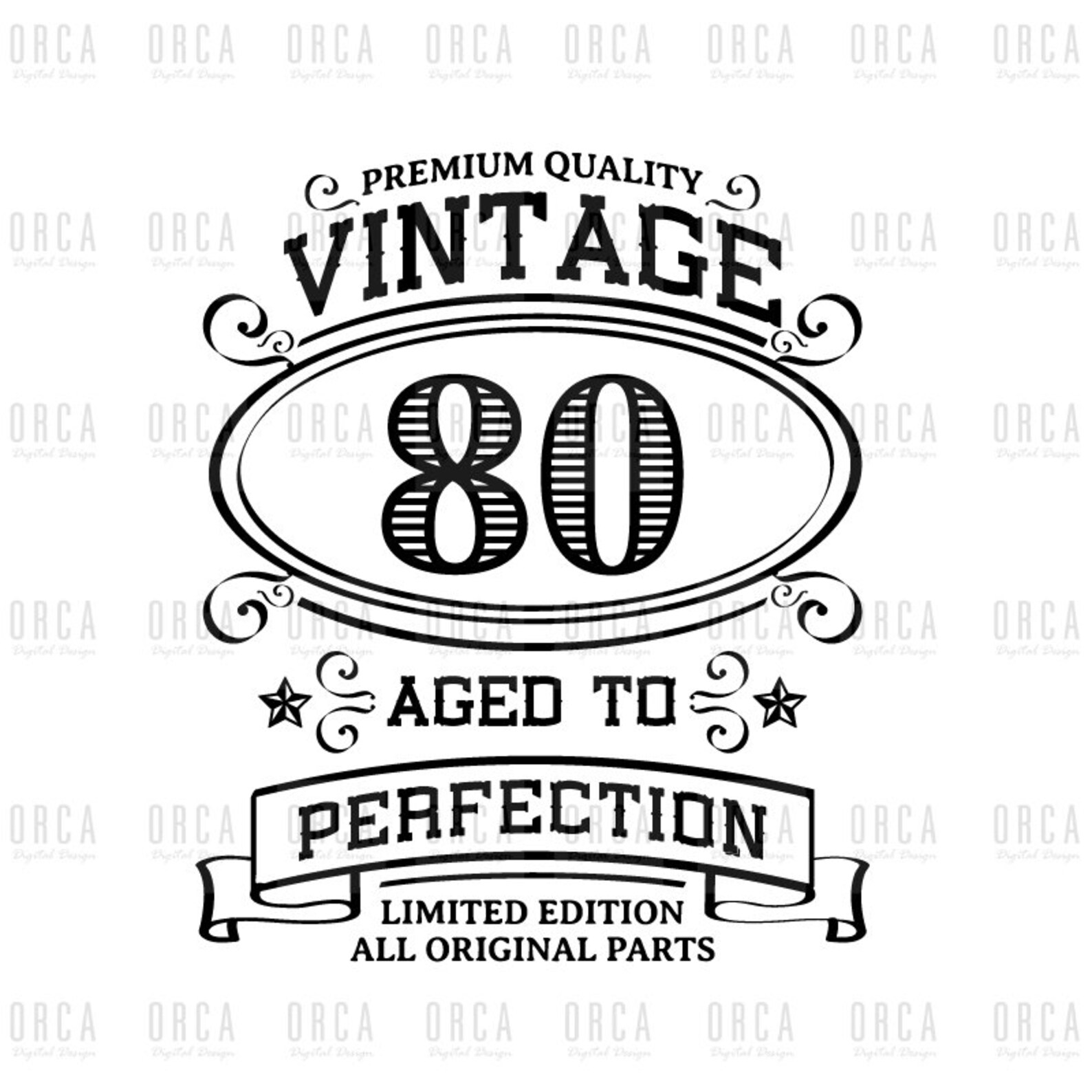 80th Birthday SVG Vintage Birthday limited edition svg | Etsy