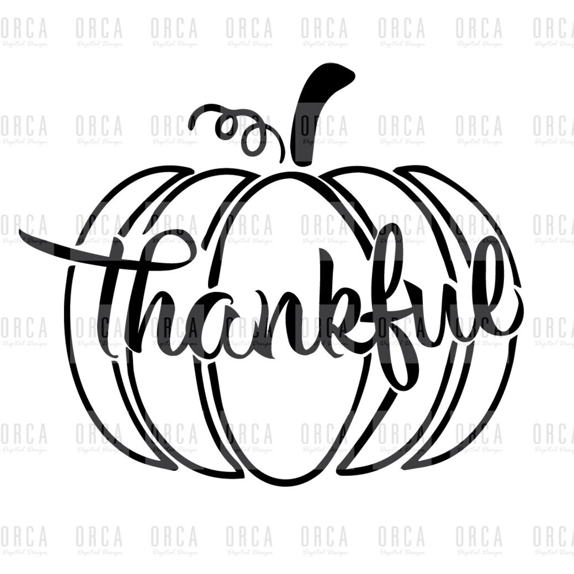 Thankful Pumpkin Svg SVG Fall SVG Thanksgiving Svg Pumpkin | Etsy