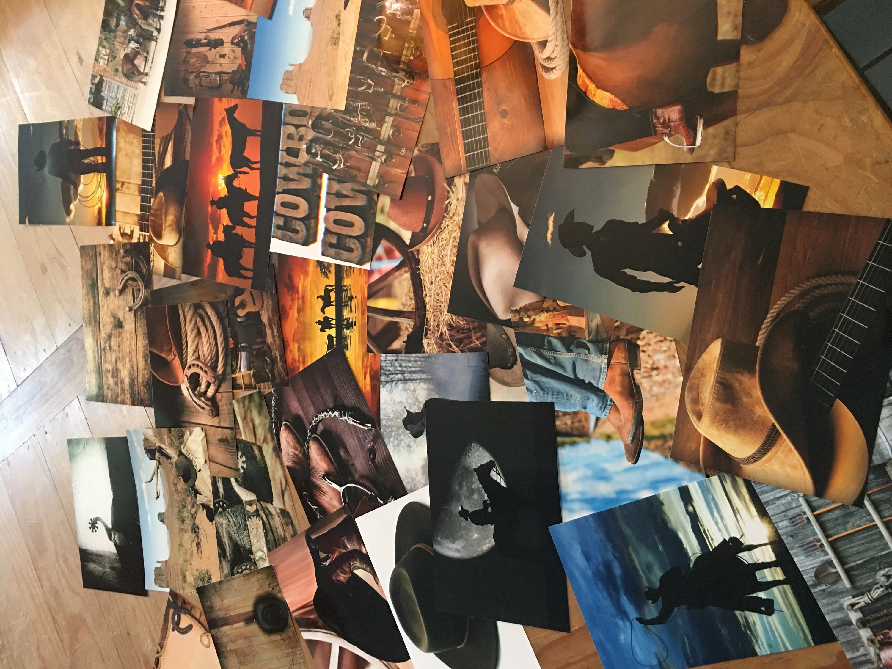 Wild Wild West Cowboy Collage Kit - Etsy