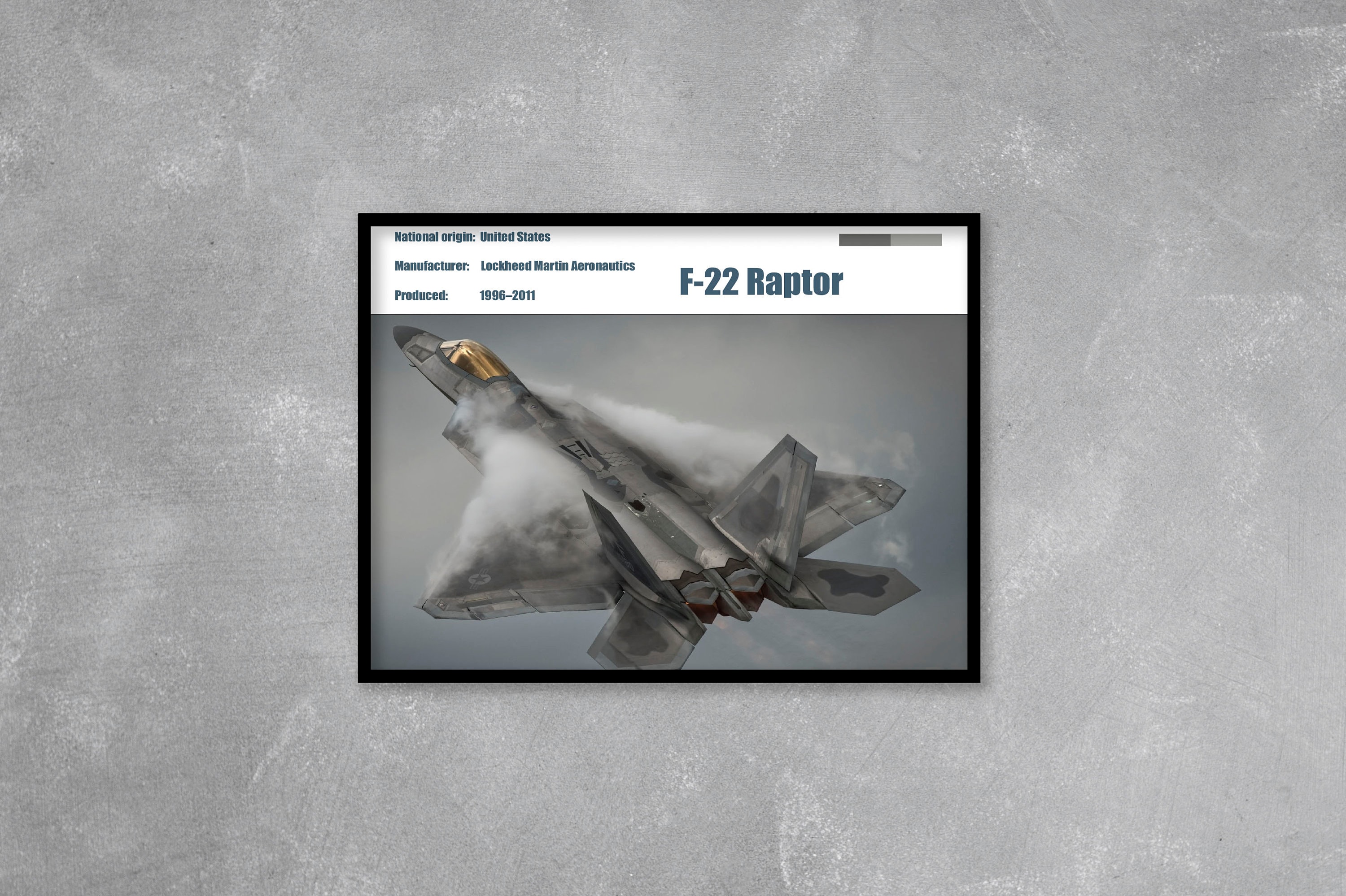 Lockheed Martin F-22 Raptor Poster Wall Art Artwork Room Decor War ...