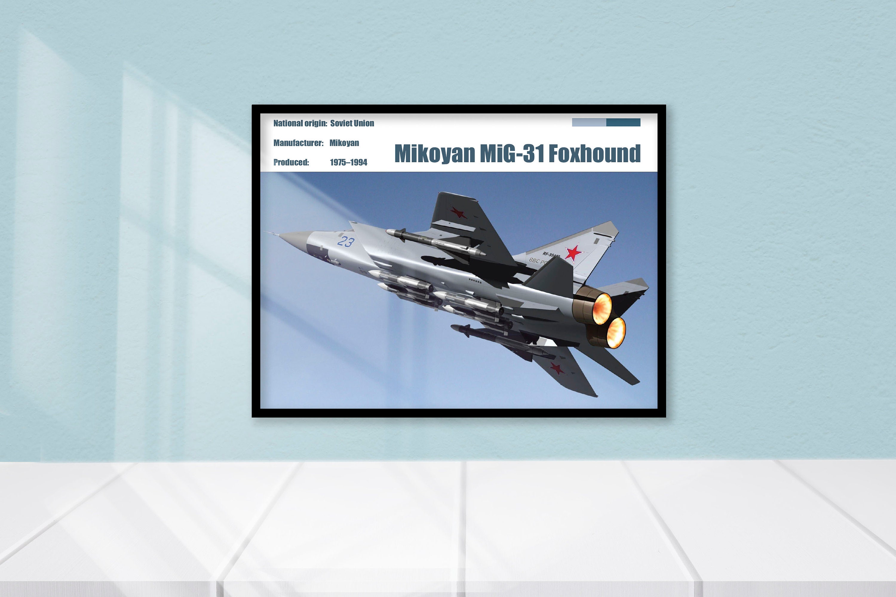Mikoyan Mig-31 Poster Wall Art Artwork Room Decor War Plane Gift - Etsy