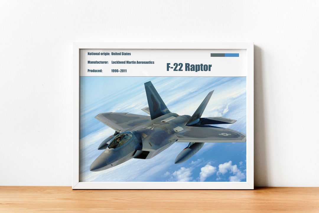 Lockheed Martin F-22 Raptor Poster Wall Art Artwork Room Decor War ...