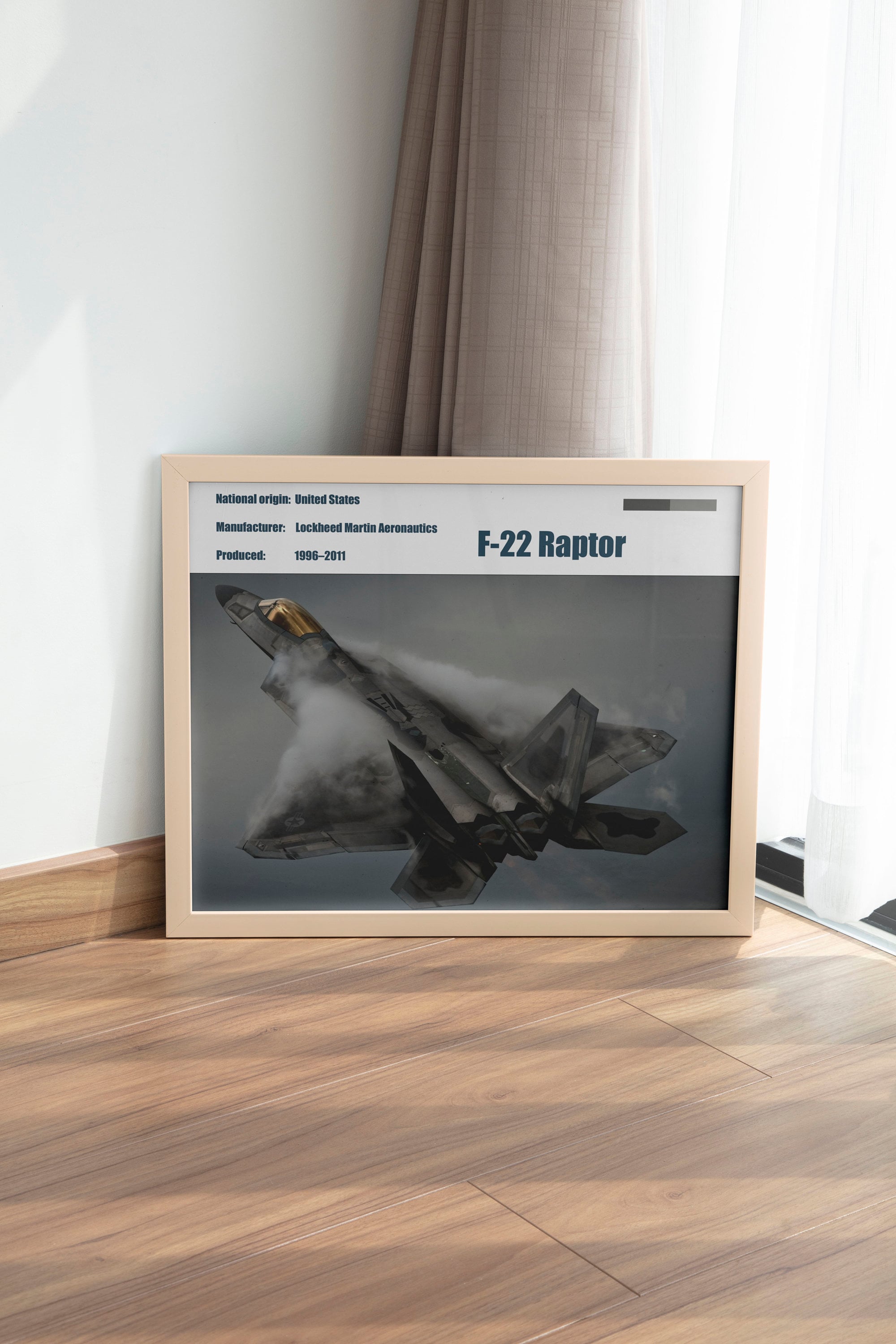 Lockheed Martin F-22 Raptor Poster Wall Art Artwork Room Decor War ...