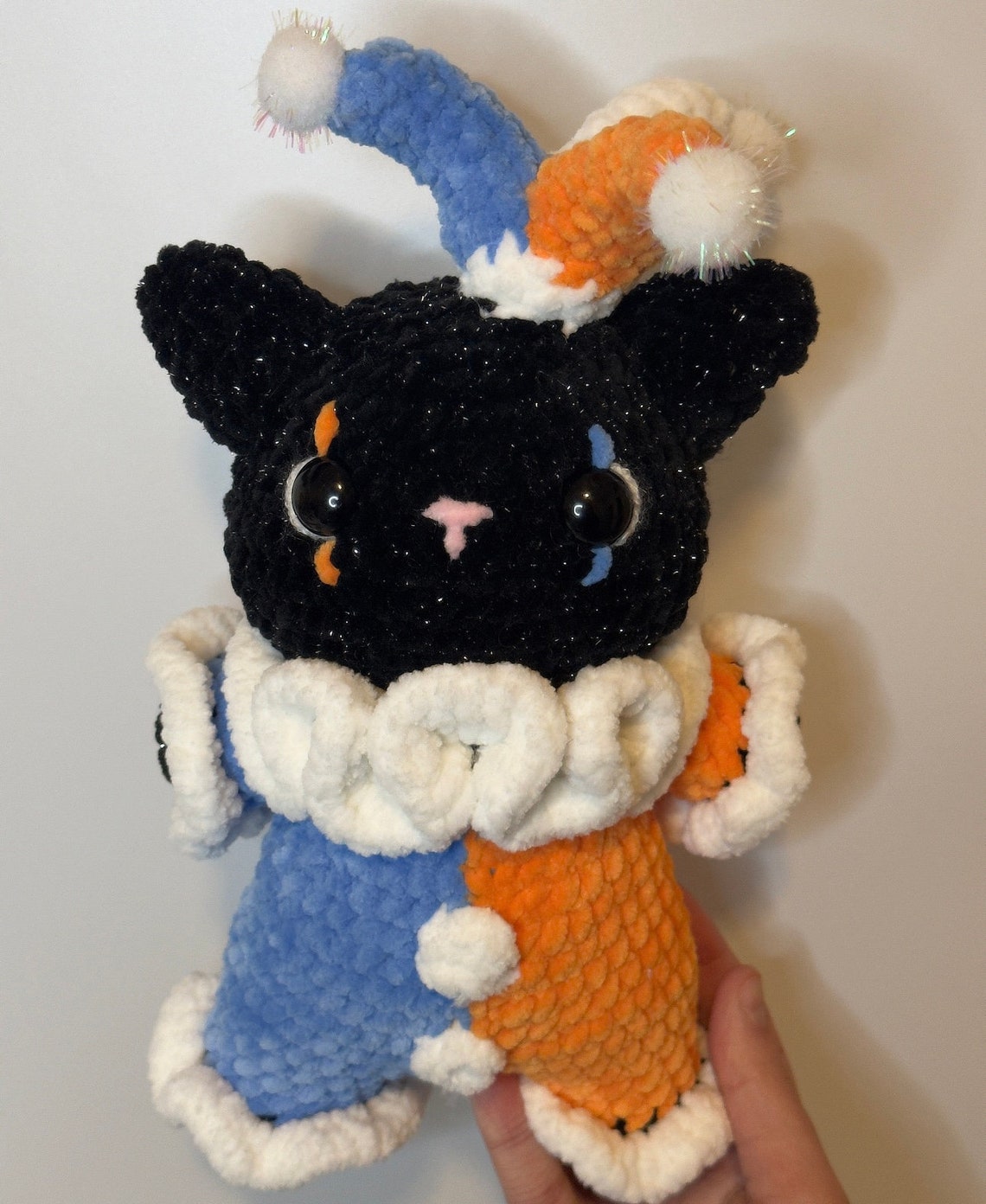 Handmade Crochet Jester Cat Plush – Gift for Cat Lovers - Etsy