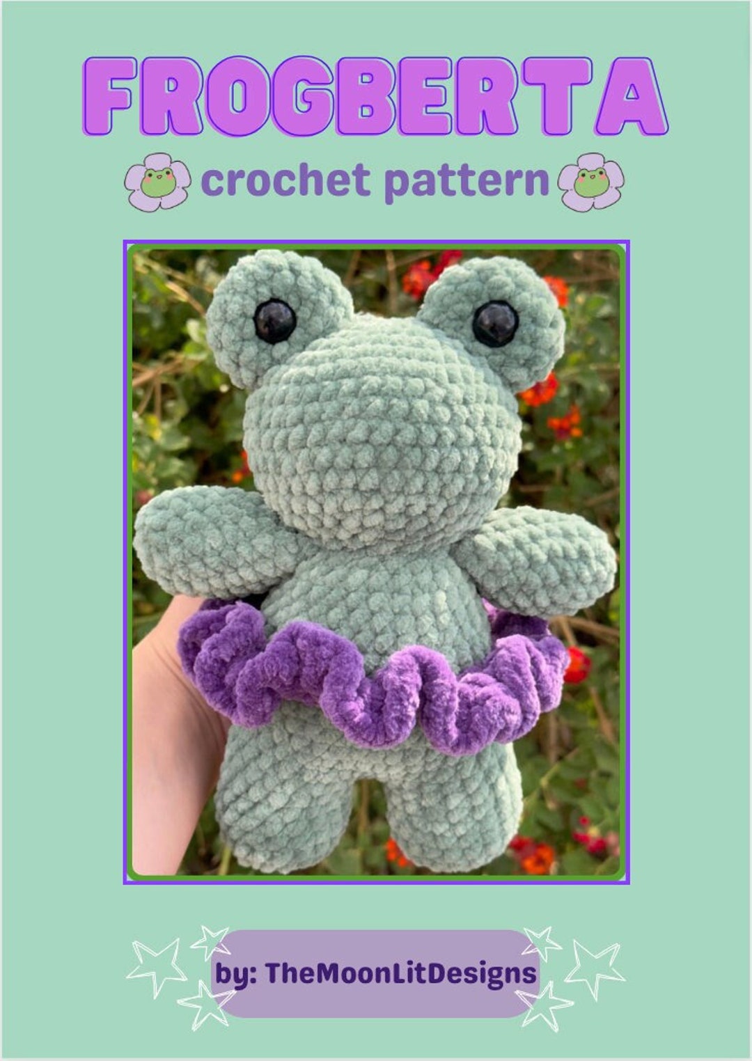 Frogberta Crochet Pattern - Crochet Pattern - Crochet Frog - Frog ...