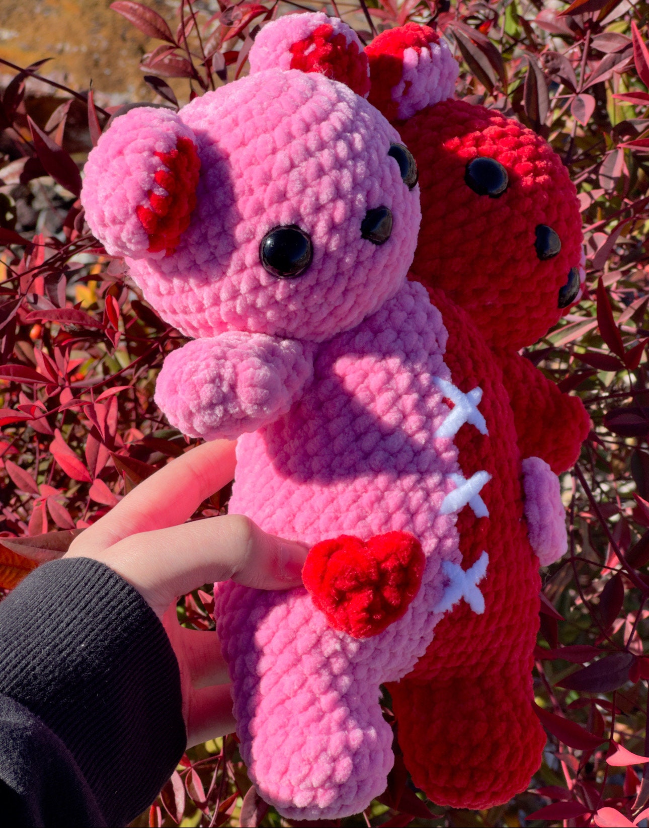 Handmade Crochet Two-headed Teddy Bear – Unique Plush Amigurumi - Etsy