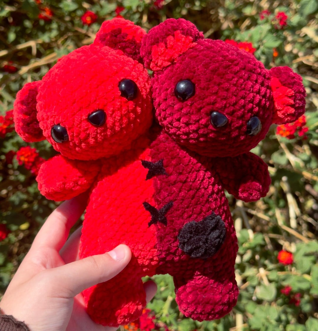 Handmade Crochet Two Headed Plush Bear – Funky Stuffed Animal - Etsy