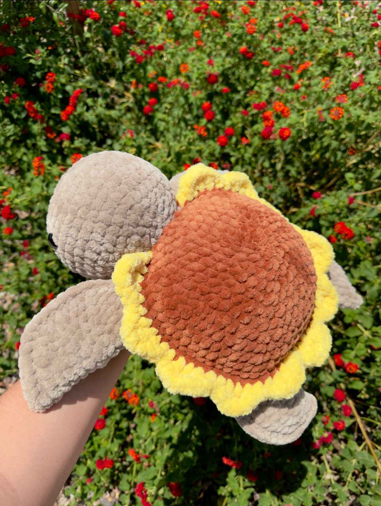 Crochet Jumbo Sunflower Sea Turtle – Handmade Plush Toy - Etsy
