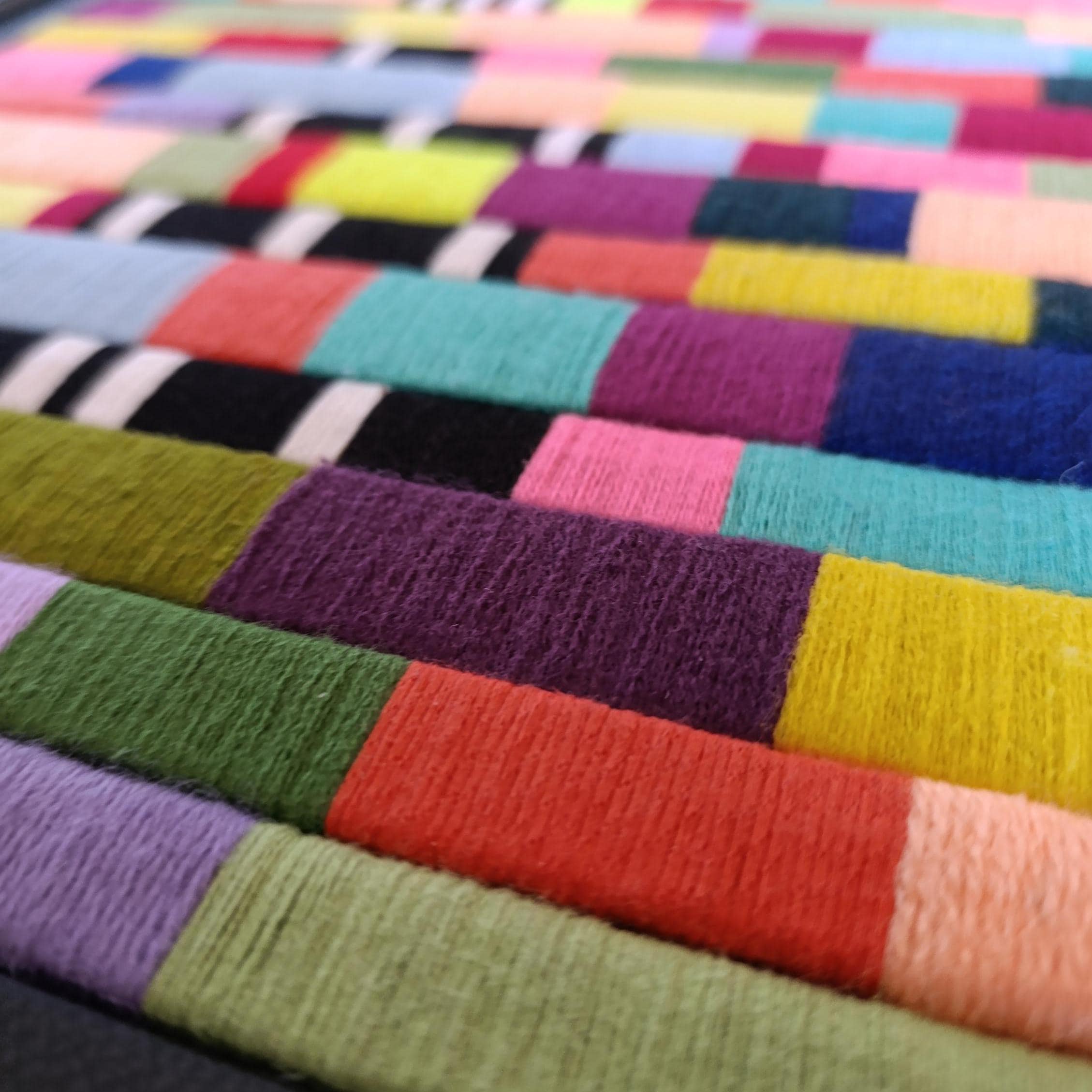 Morse Code Message in Textile Weaving Art Modern Abstract Macrame Wall ...