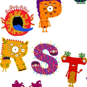 Monster Alphabet Large Wall Letters Custom Creative Colored Letters - Etsy