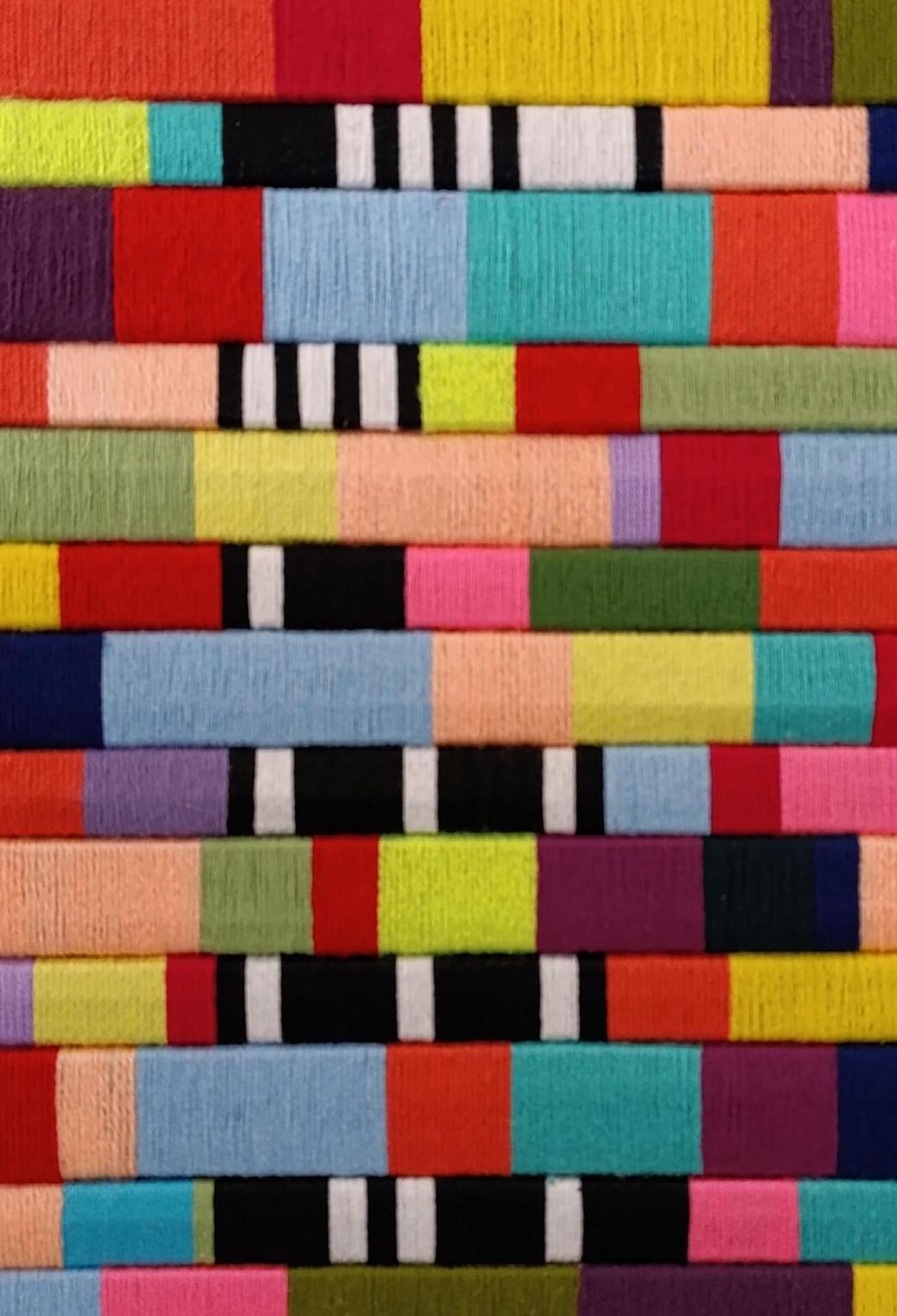 Morse Code Message in Textile Weaving Art Modern Abstract Macrame Wall ...