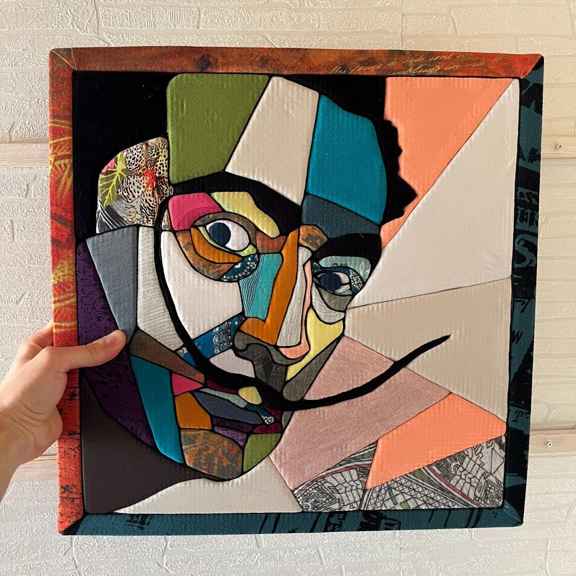 Textile Art Portrait: WPAP Pop Art Wall Hanging - Etsy