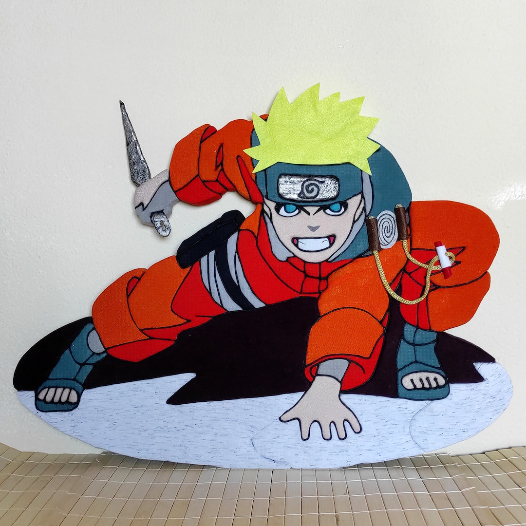 Colorful Anime Wall Art: Textile Kinusaiga Technique, Personalized ...