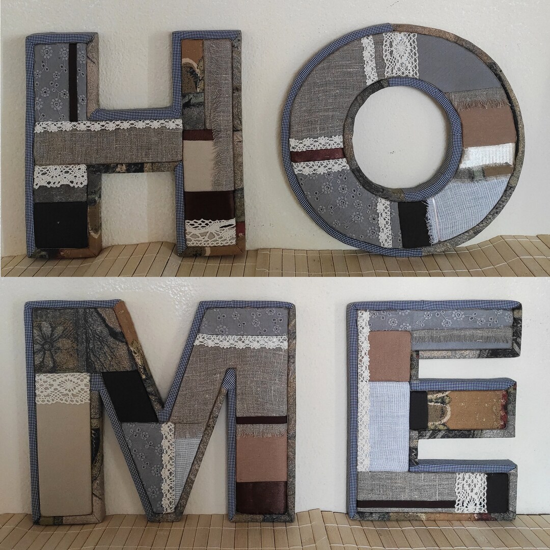 Fabric Wall Letters: HOME, Rustic Shabby Chic Decor - Etsy