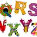 Monster Alphabet Large Wall Letters Custom Creative Colored Letters - Etsy