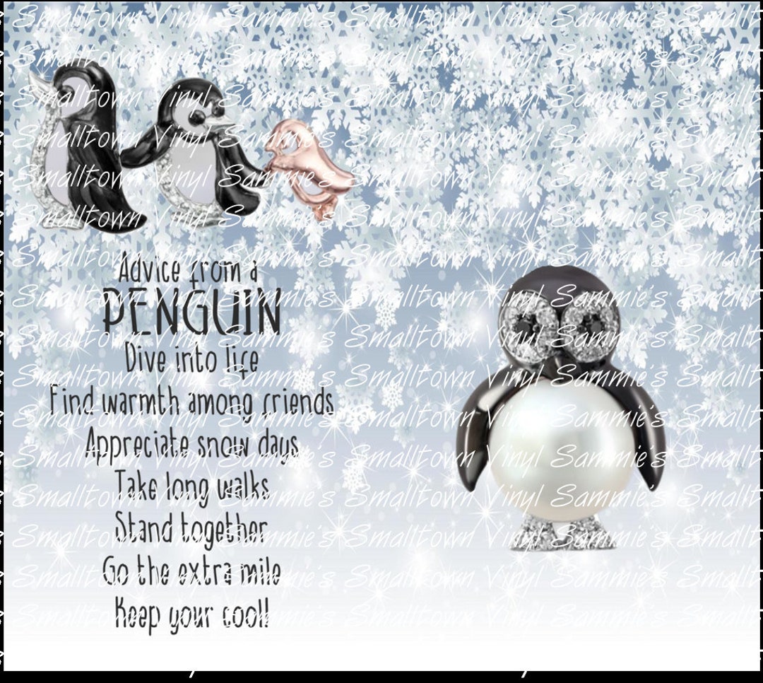 Advice From a Penguin Tumbler Png - Etsy
