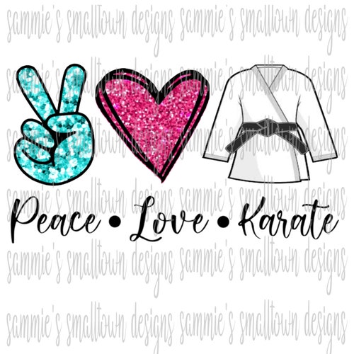 Peace Love Karate Svg Karate Svg Sports Svg Martial Art - Etsy