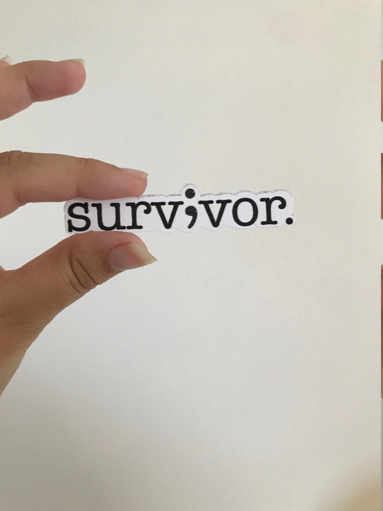 PREMIUM Semicolon Survivor Sticker WATERPROOF | Etsy