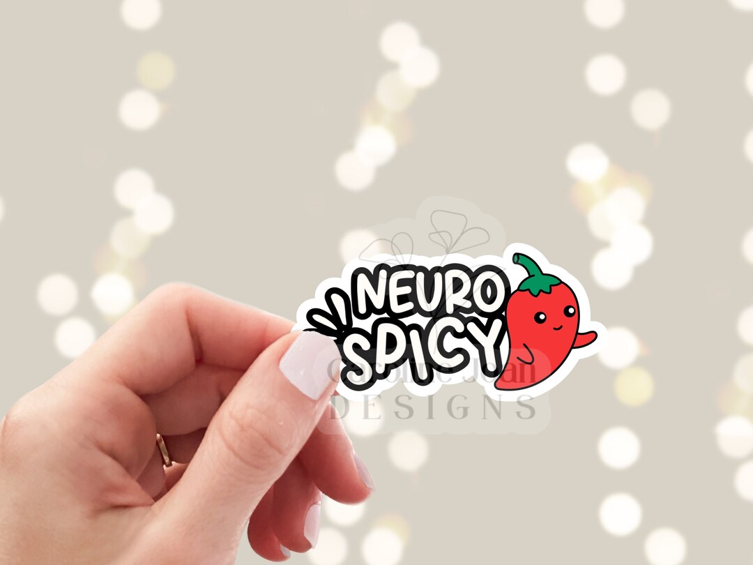 PREMIUM Neuro Spicy Sticker *WATERPROOF* | Laptop Sticker, Water Bottle ...