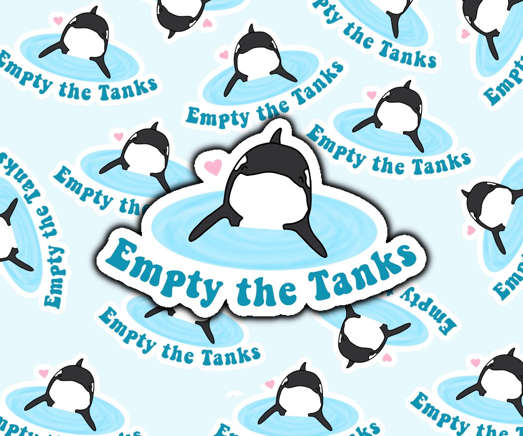 PREMIUM Empty the Tanks Orca Killer Whale Sticker *WATERPROOF* | Laptop ...