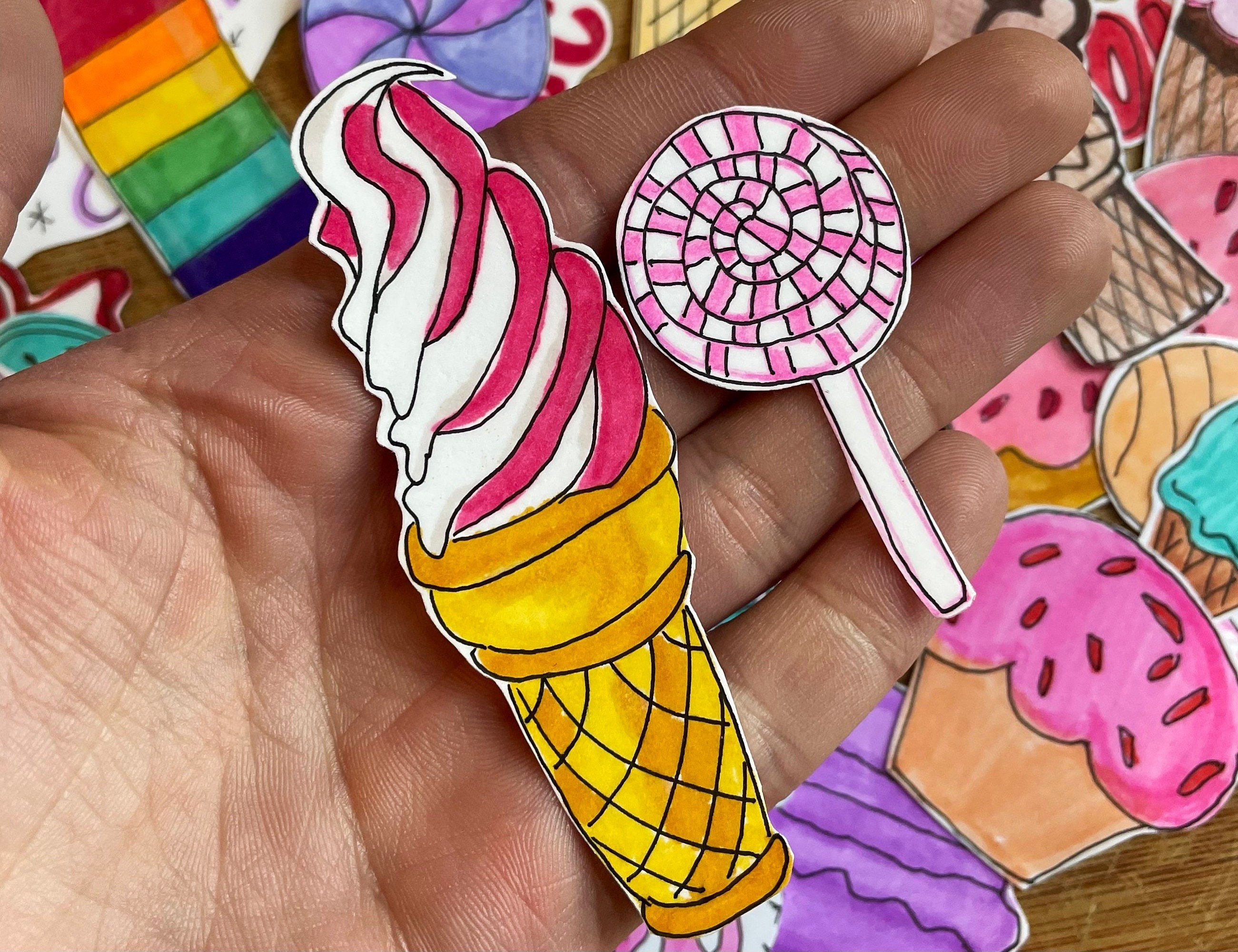 10 Candy Themed Stickers / Hippie Indie Retro Sweet Sticker | Etsy