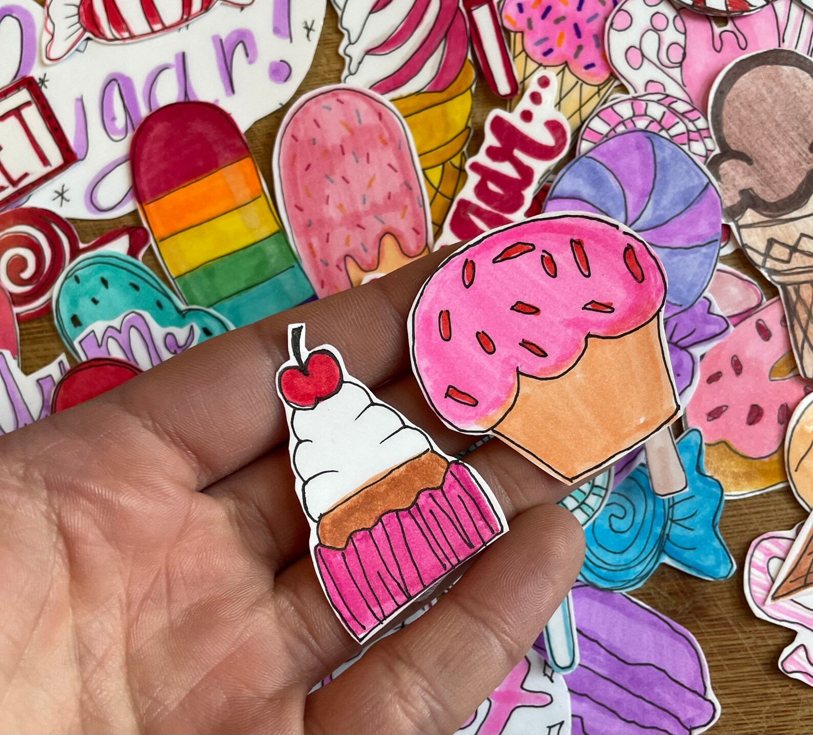 10 Candy Themed Stickers / Hippie Indie Retro Sweet Sticker | Etsy