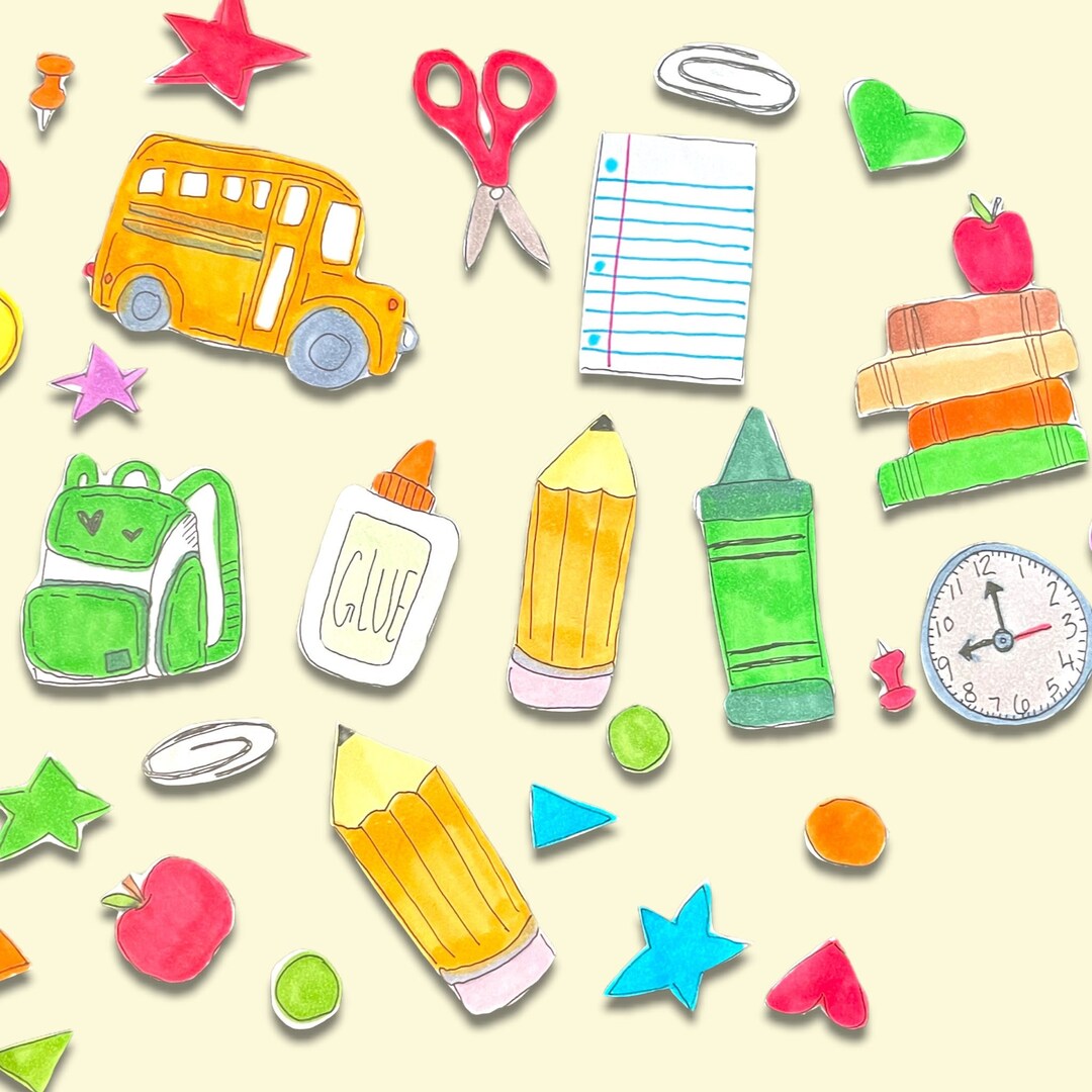 Back to School Sticker Pack Classroom Accessories Student Gifts School ...