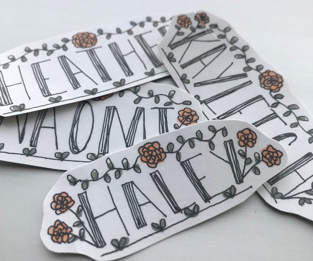 Custom Made Floral Botanical Sticker / Doodles / Made for You / Extra ...