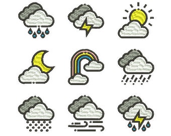Weather Embroidery - Etsy