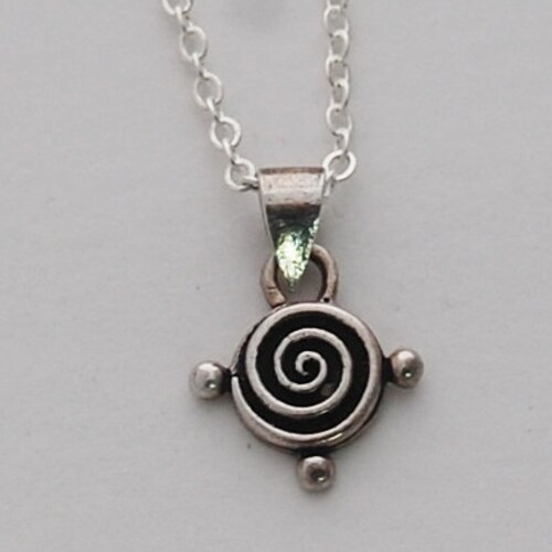 Labyrinth Pendant in Sterling Silver - Etsy
