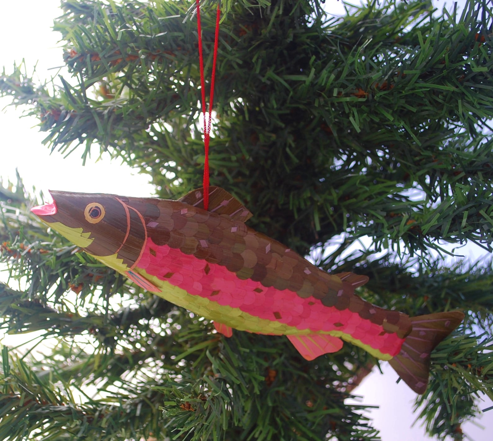 Vintage Red Salmon/rainbow Trout Ornaments TWO FISH | Etsy