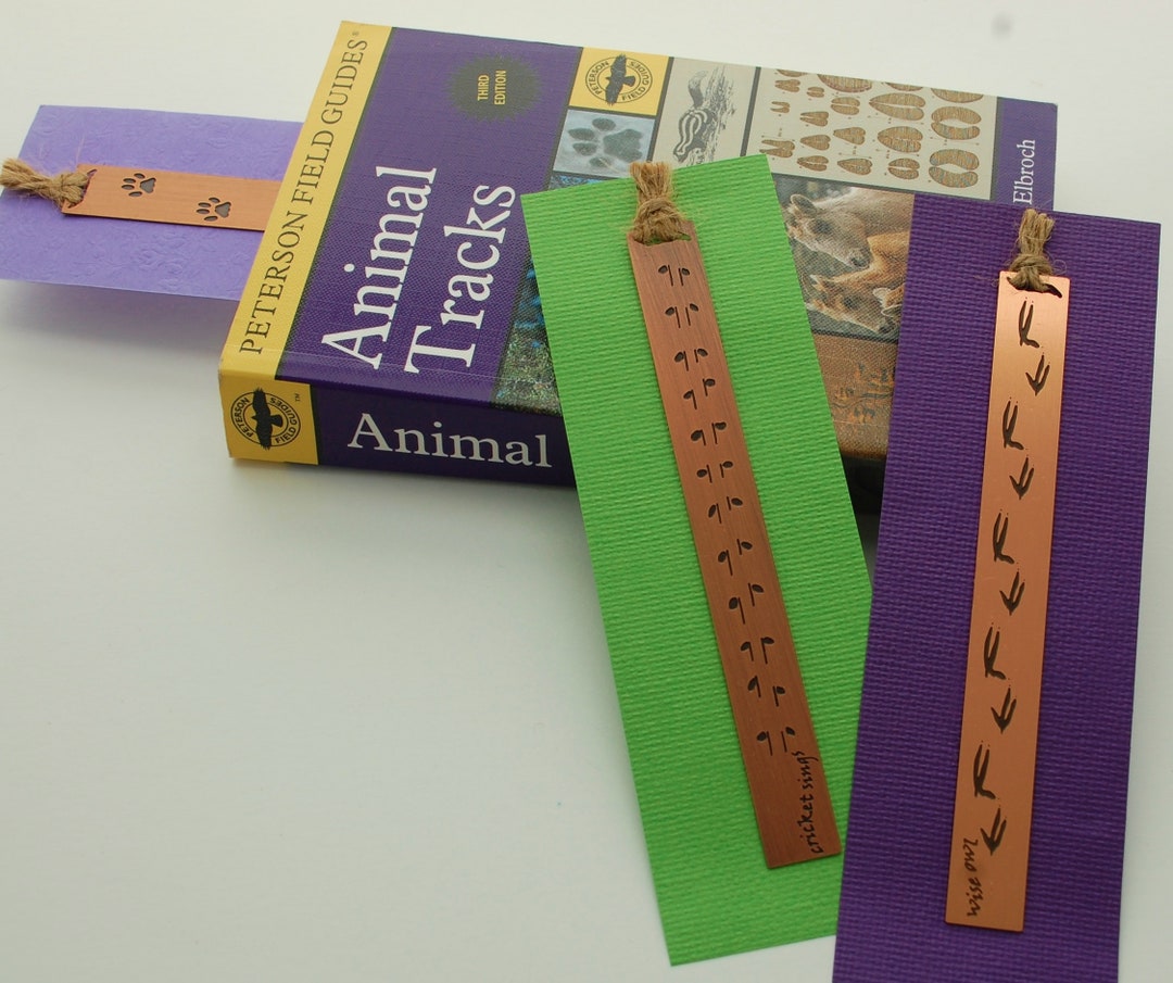 Animal Track Copper Bookmarks - Perfect for Book Lovers! - Etsy