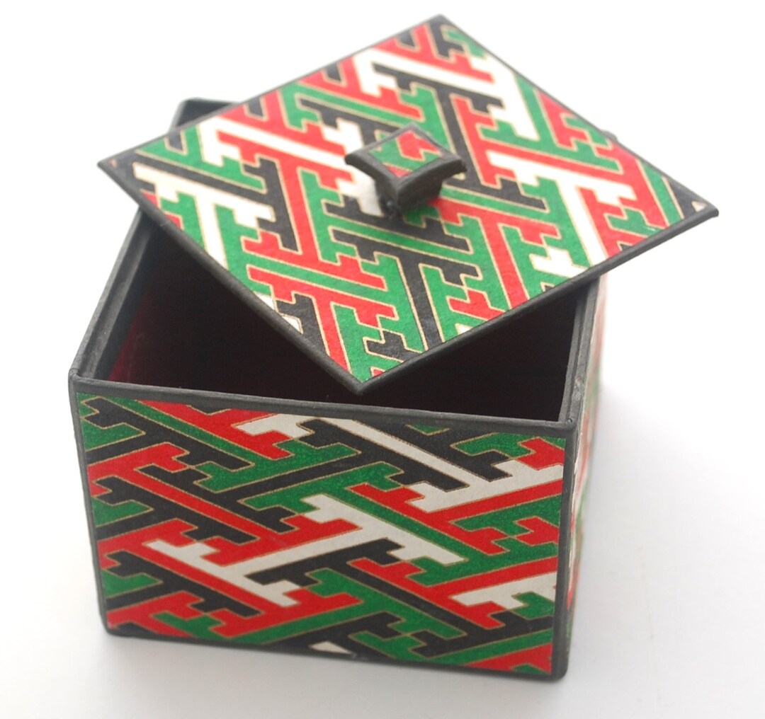 Vintage Japanese Handmade Jewelry Box - Washi Paper - Etsy