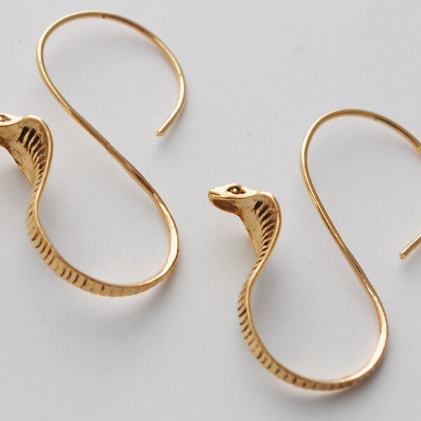 Gold Snake Earrings - Etsy