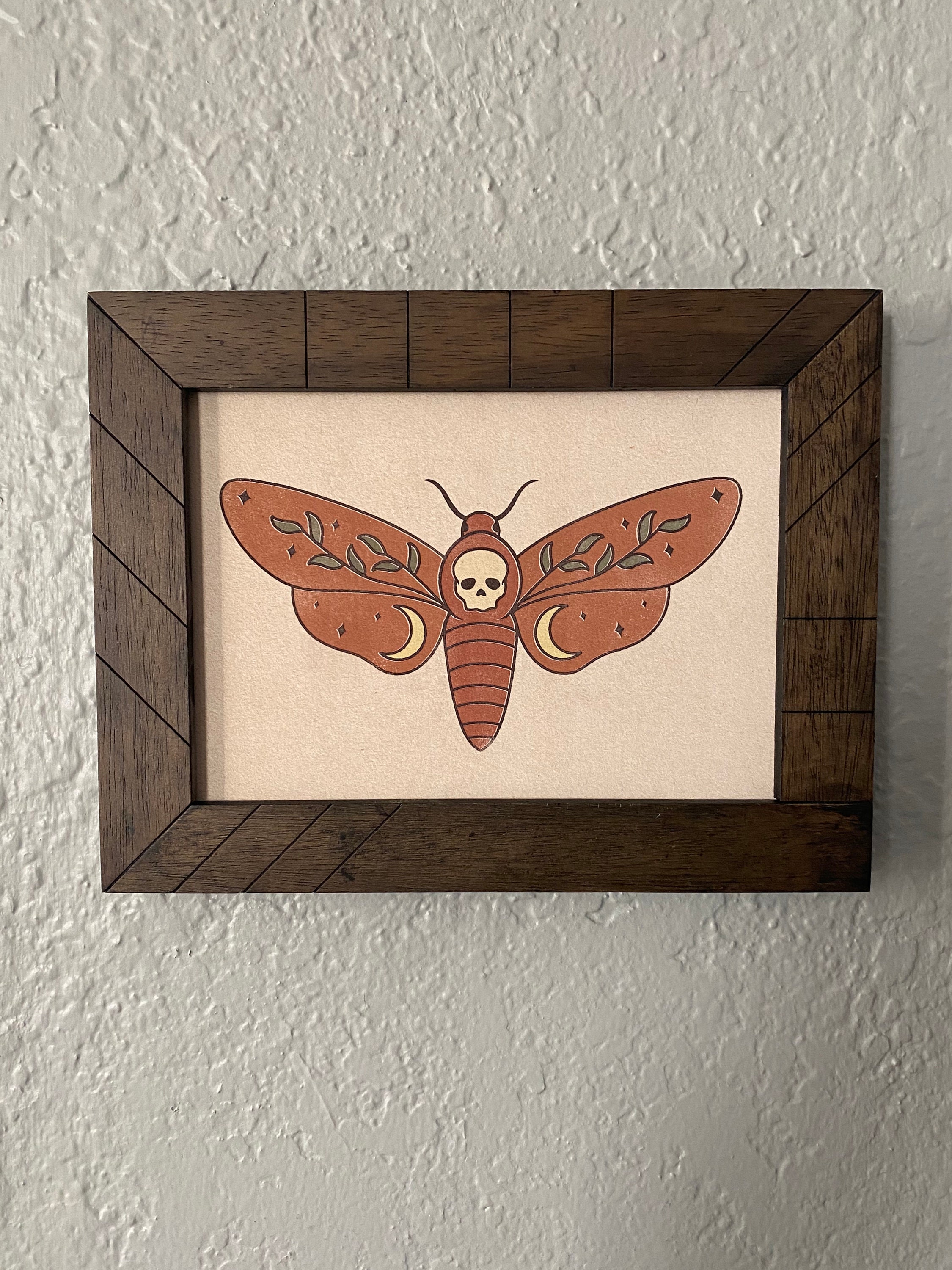 Death Head Moth Art Print Vintage Inspired Art Boho Art - Etsy