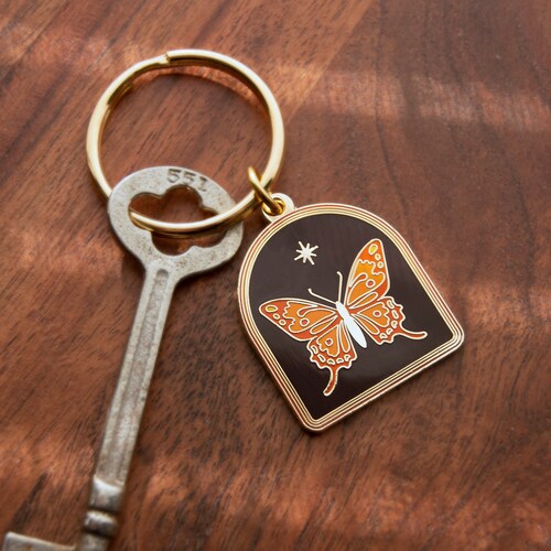 Traditional Fan Keychains Hard Enamel Keychain Gold Plated - Etsy