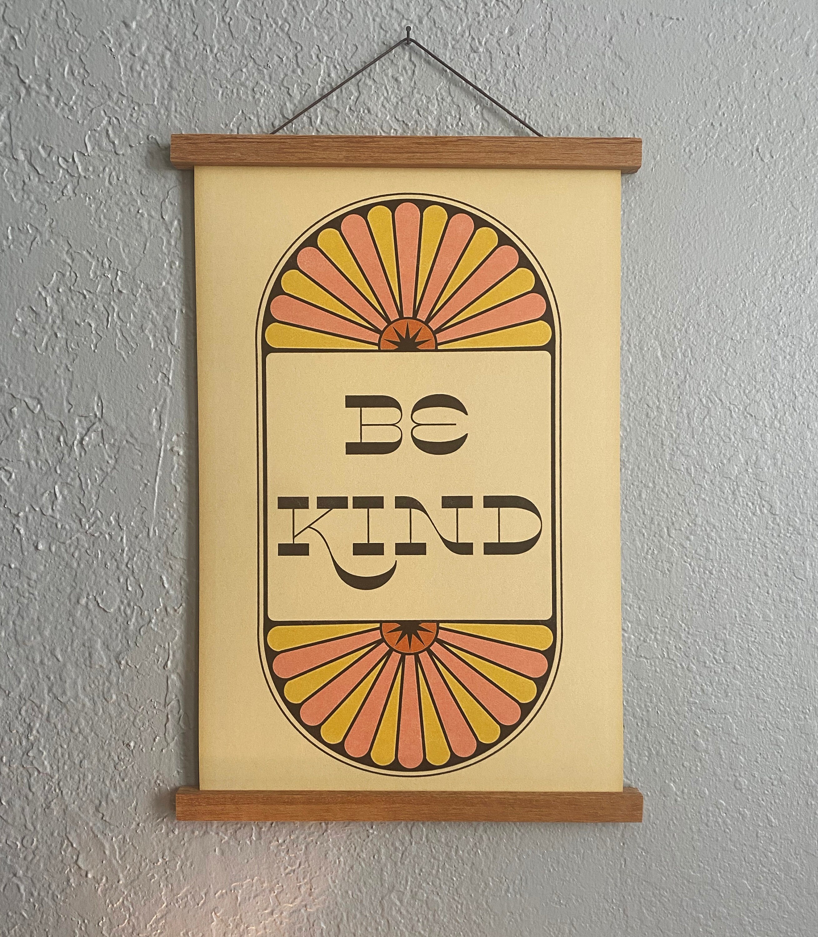 Be Kind Art Print Vintage Inspired Art Boho Art Print - Etsy