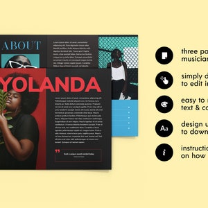 3-page Band Press Kit Media Kit Template for Musicians - Etsy